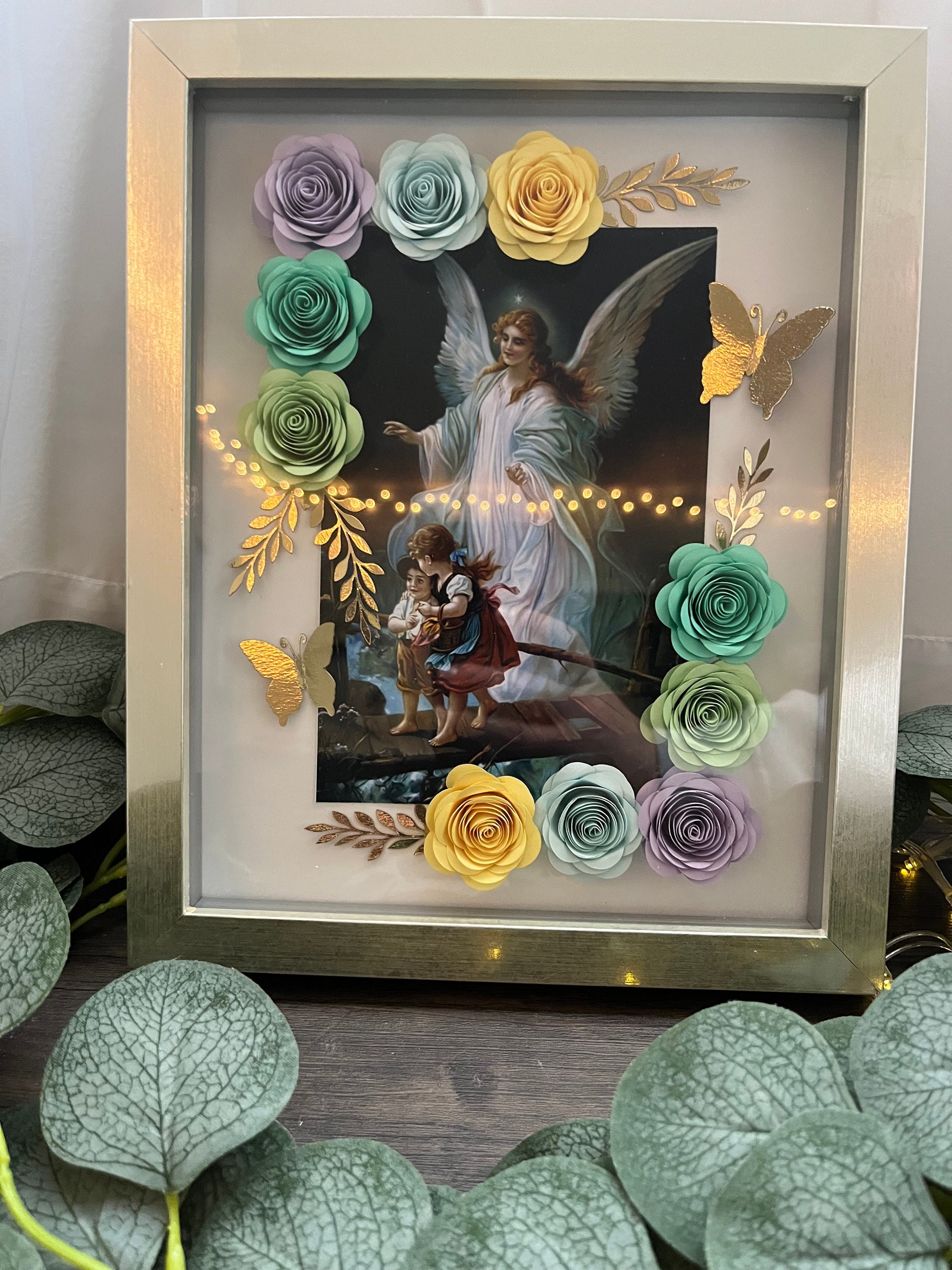 Angel De La Guarda, Guardian Angel Shadow Box, Christmas Gift, Gift for ...