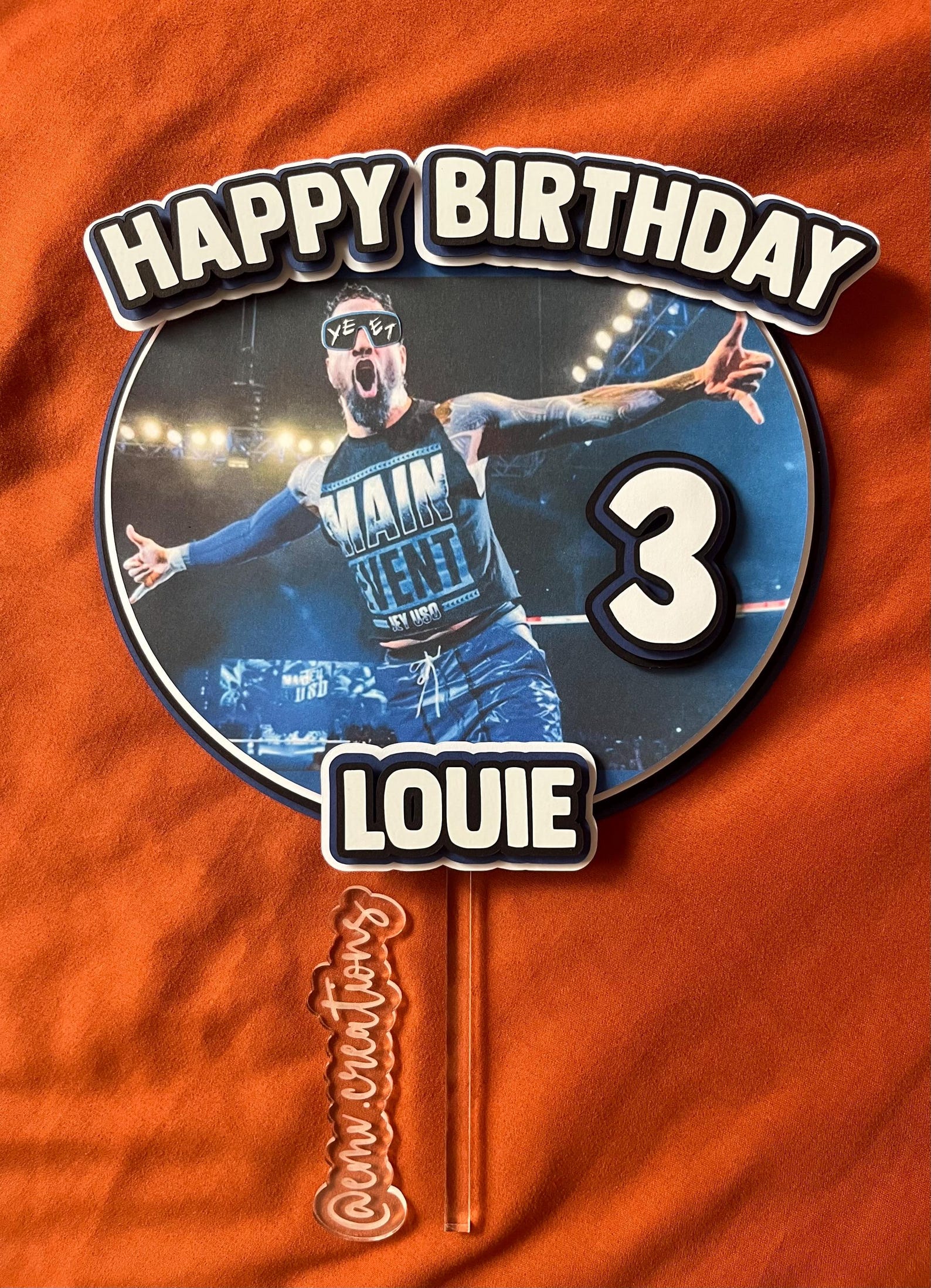 Jey Uso Cake Topper, Personalized Cake Topper, Uso, Yeet, Boy Birthday ...