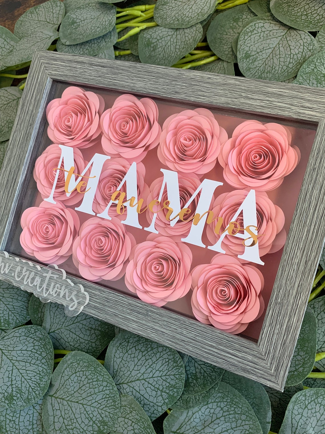 Customized Paper Flower Shadow Box Dia De Las Madres - Etsy