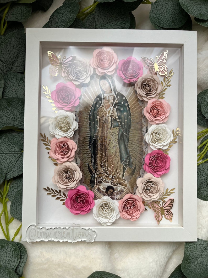 Virgen De Guadalupe, Virgen De Guadalupe Shadow Box, Our Lady of ...