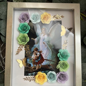 Angel De La Guarda, Guardian Angel Shadow Box, Christmas Gift, Gift for ...