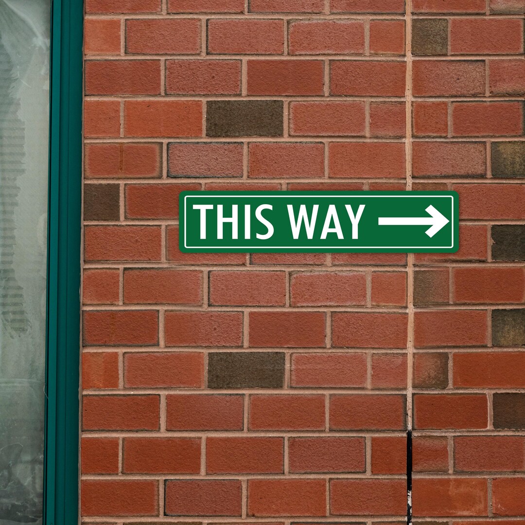 Personalized Metal Arrow Sign, Custom Text Sign, Street Directional ...