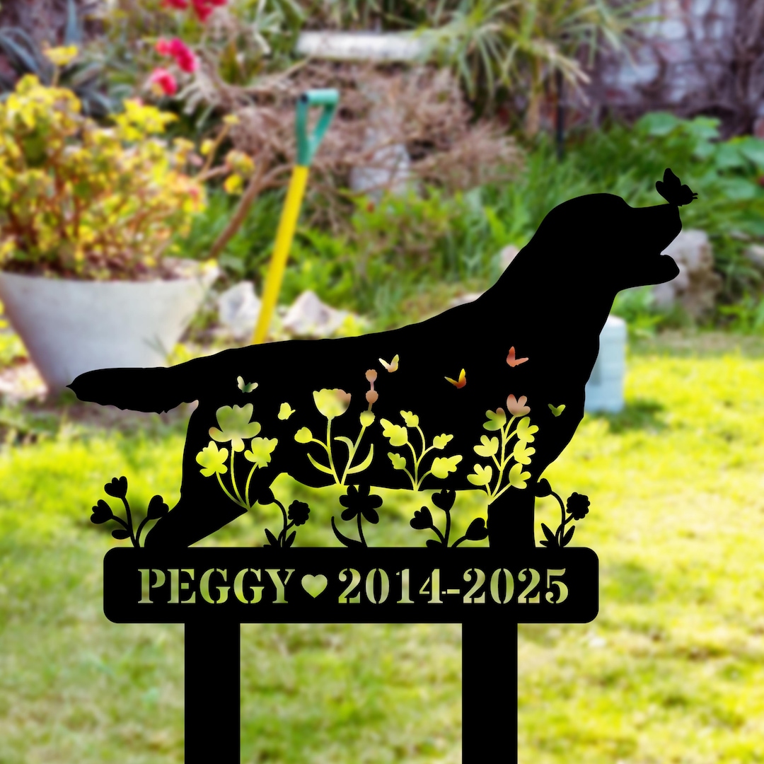 Custom Dog Metal Memorial Stake, Personalized Garden Sign, Pet Grave ...