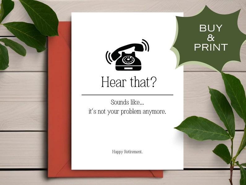 Funny Retirement Card Work Friend Hilarious Digital Gift Buddy ...