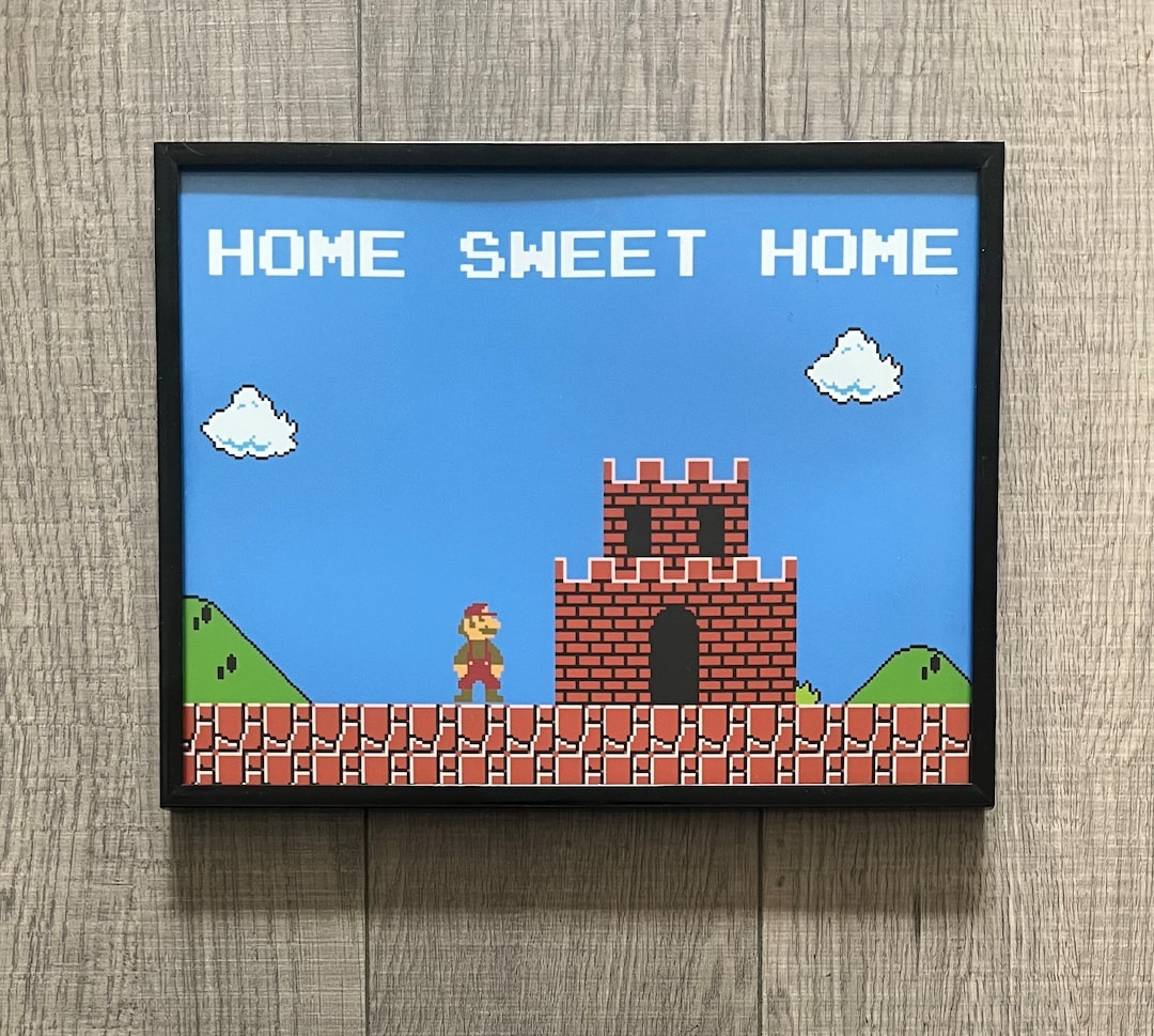 Home Sweet Home Super Mario Bros Print - Etsy
