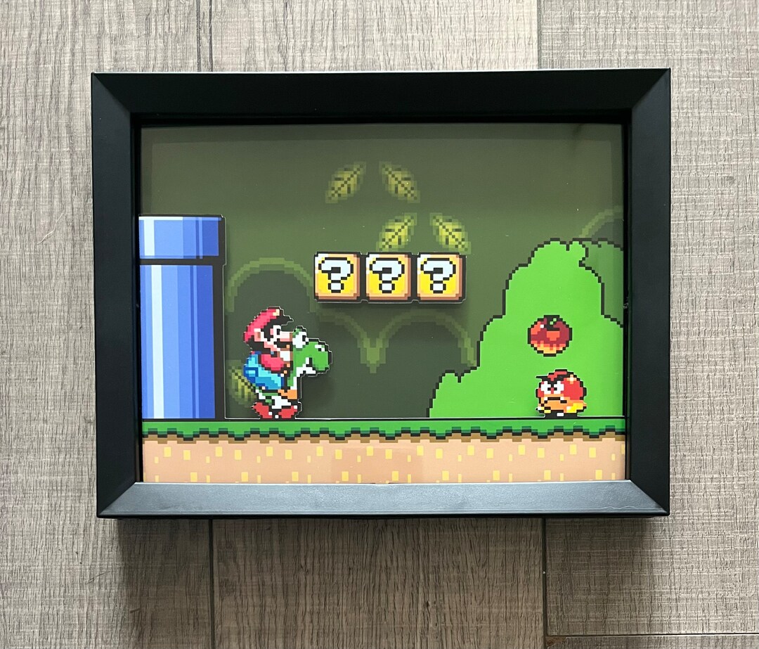 Super Mario World Shadowbox - Etsy