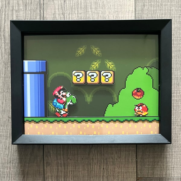 Mario Shadow Box - Etsy