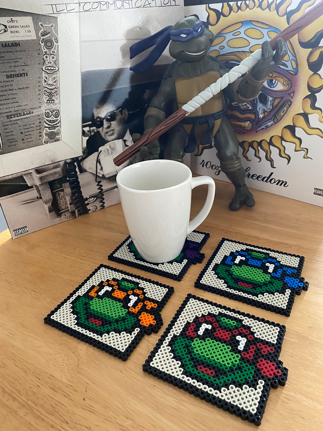 Ninja Turtle Pixel Coasters - Etsy