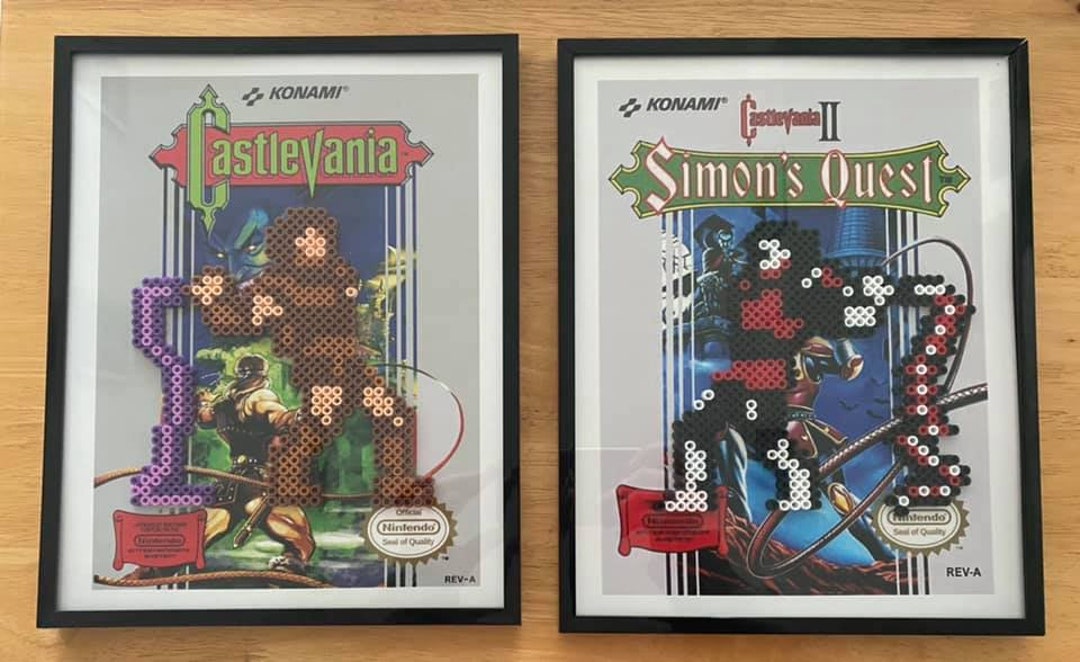 NES Castlevania Pixelized Box Cover Art - Etsy