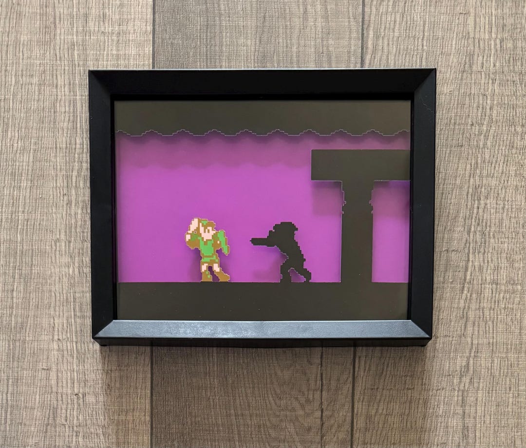 NES Zelda 2 Shadowbox - Etsy