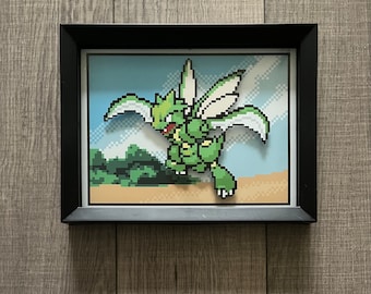 Scyther Pokemon Taxidermy Mantis Framed Wall Decor Oddities Curiosities ...