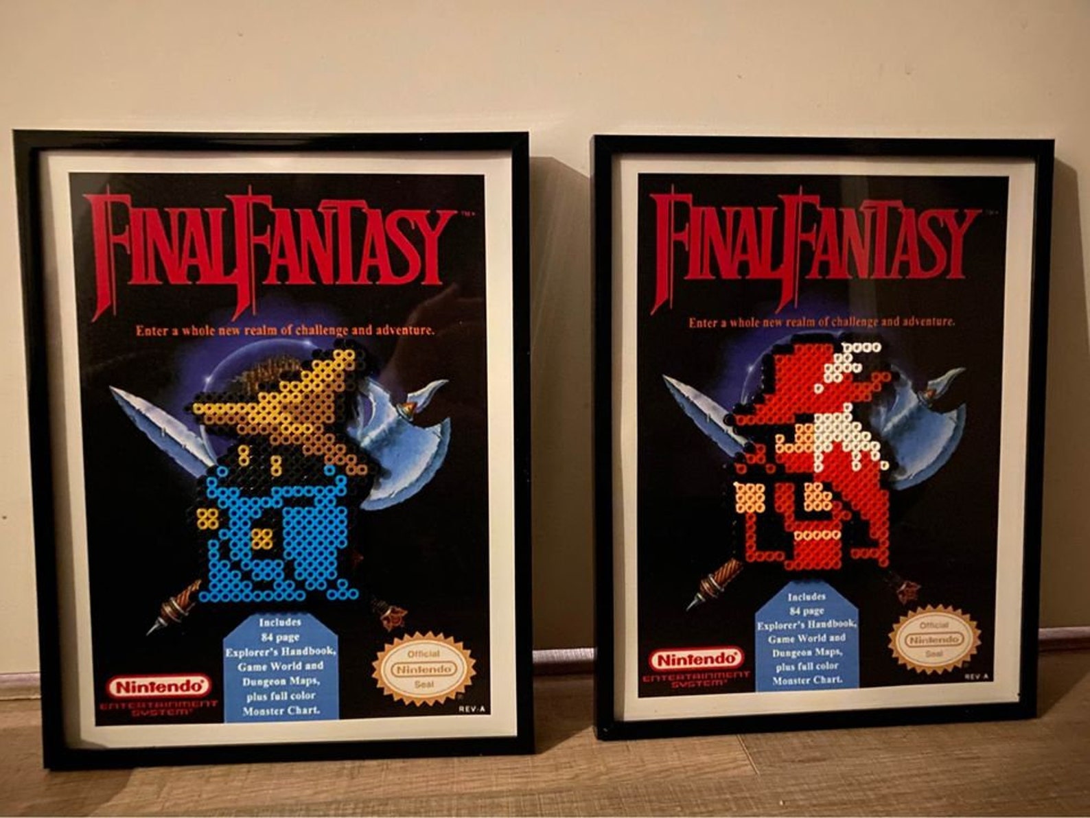NES Final Fantasy Pixelized Box Cover Art | Etsy