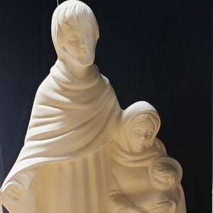Ceramic Bisque Holy Family on Stone Ready to Paint - Jesus - Religious ...