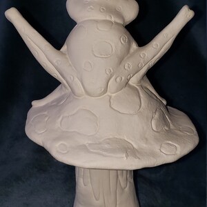 Ceramic Bisque Frog on Mushroom Ready to Paint - Frog Sitting on ...