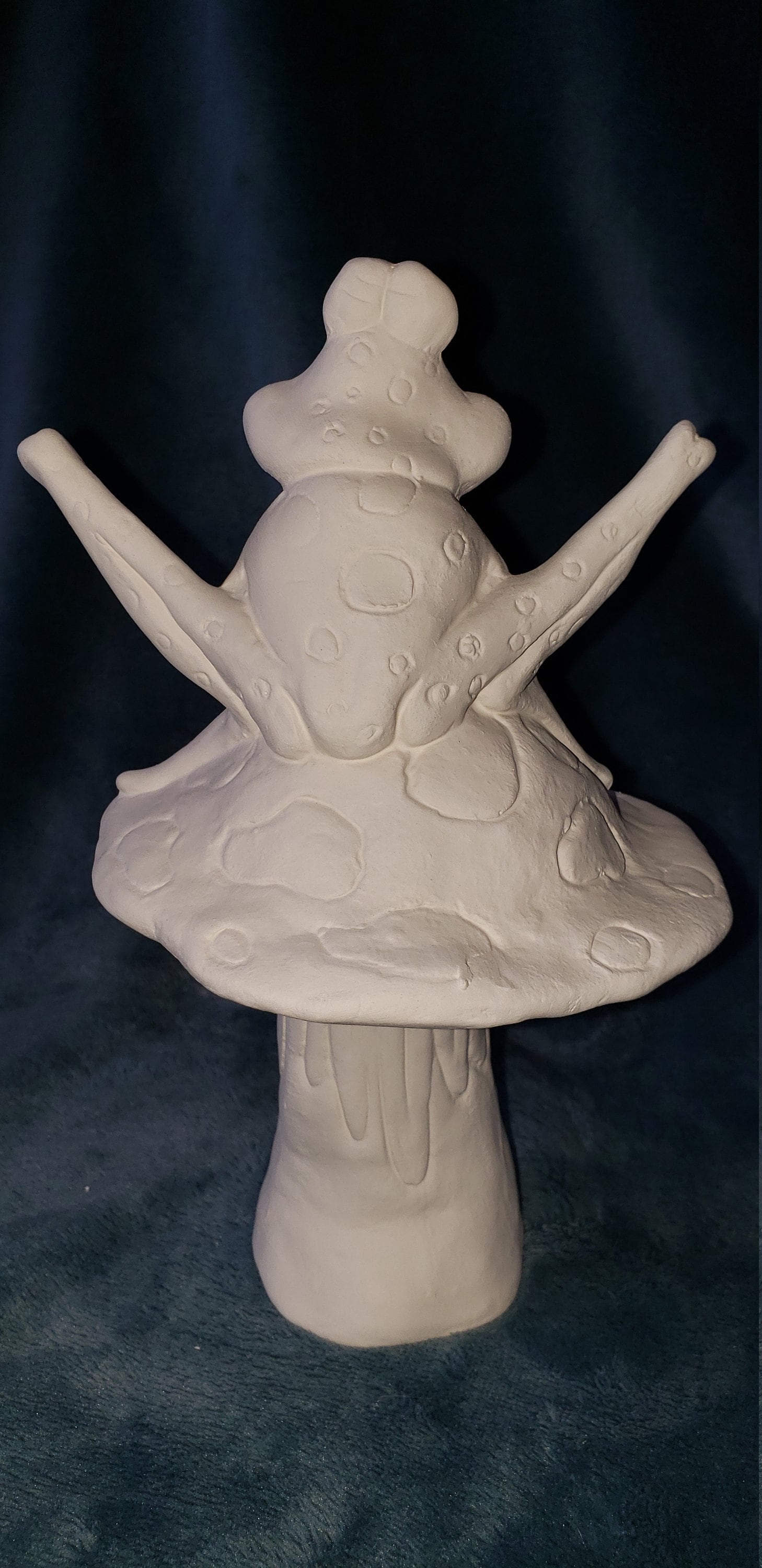 Ceramic Bisque Frog on Mushroom Ready to Paint - Frog Sitting on ...
