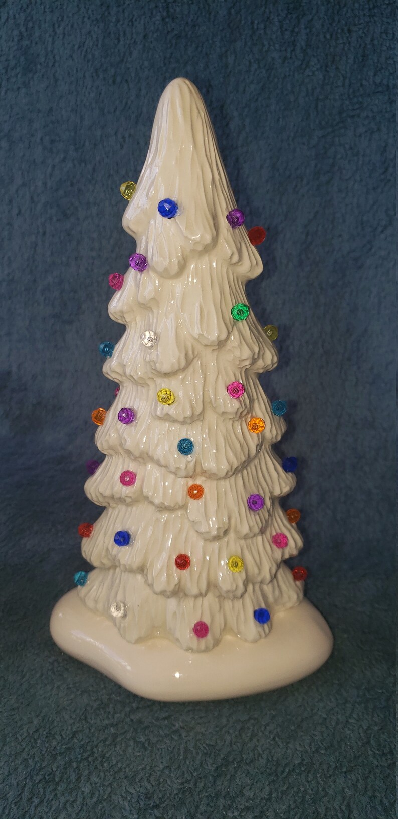 Clay Magic Ceramic Christmas Tree Slim Glazed White Slim | Etsy