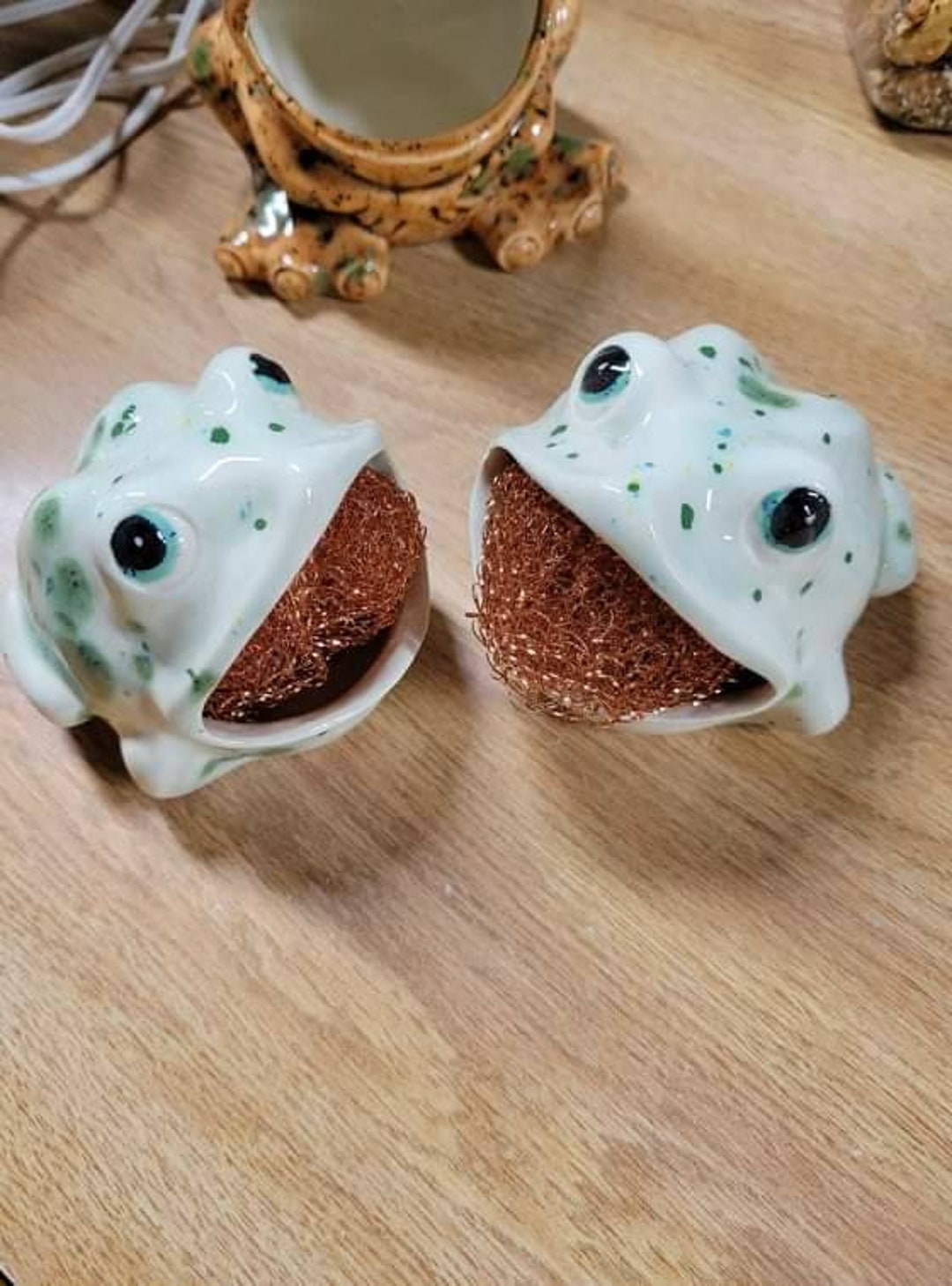 Ceramic Big Mouthed Frog Scrubby or Sponge Holder. One of Our Most ...