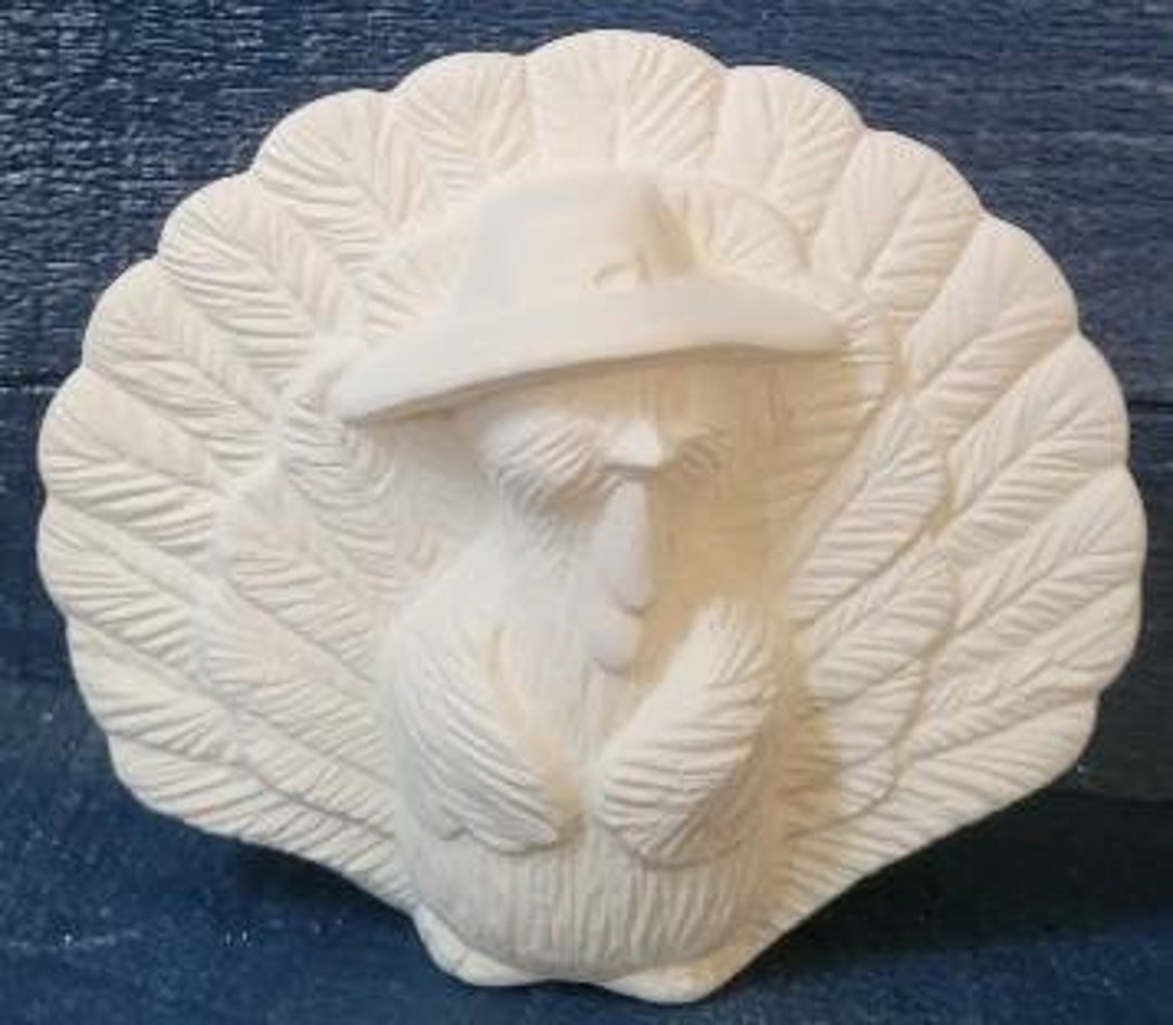 Ceramic Bisque Ready to Paint Fan-tail Turkey. Fall Thanksgiving Decor ...