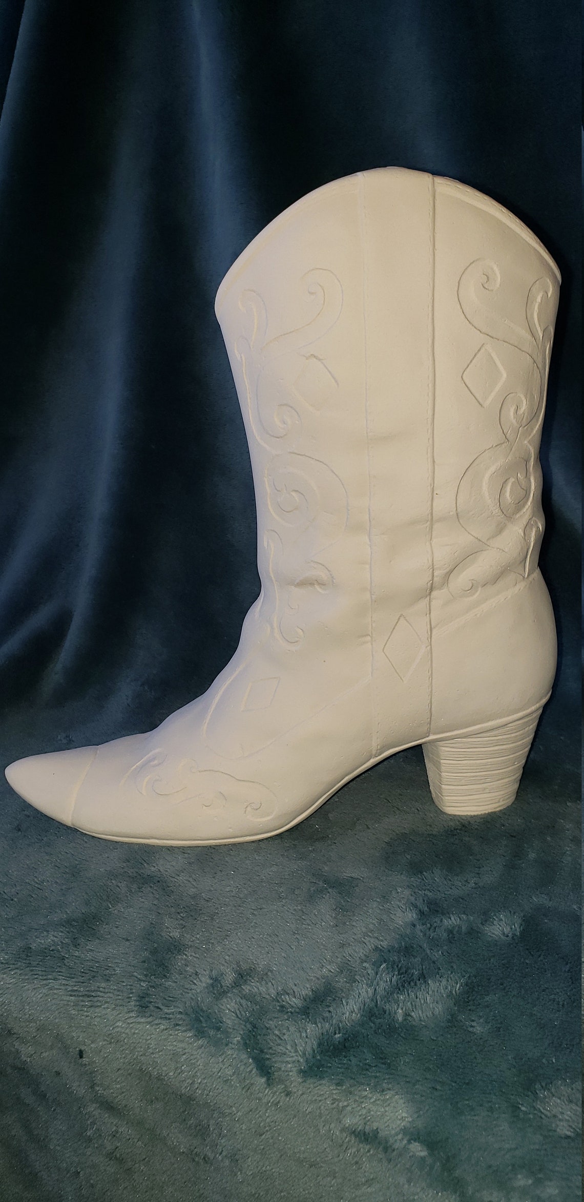 Ceramic Bisque Cowboy Boot Ready to Paint - Western Boot - Cowboy Boot ...