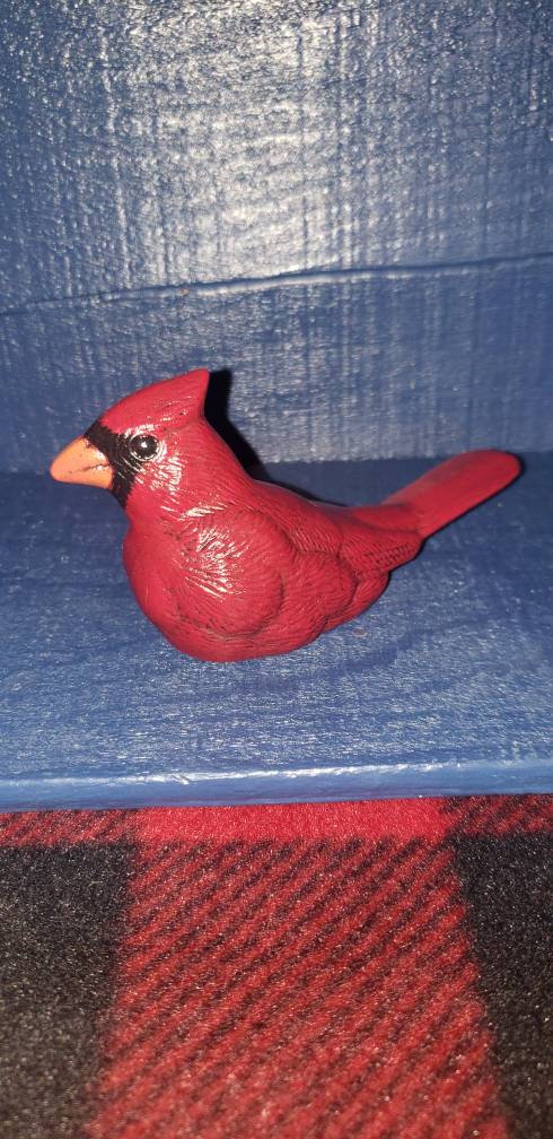 Ceramic Red Bird Ornament. Handpainted Bird - Ceramic Bird Memorial ...
