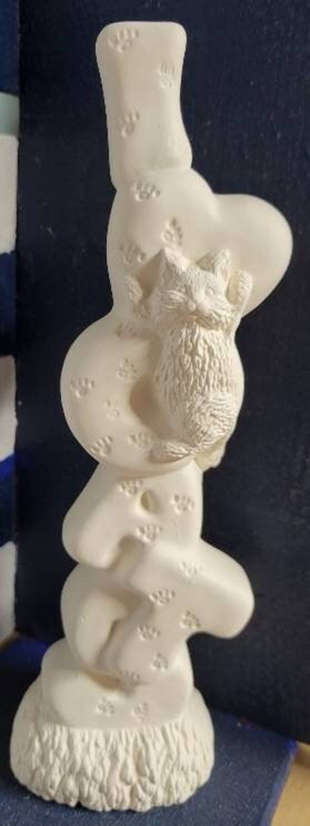Unpainted Ceramic Bisque. Ready for You to Paint Ceramic I Love Cats ...