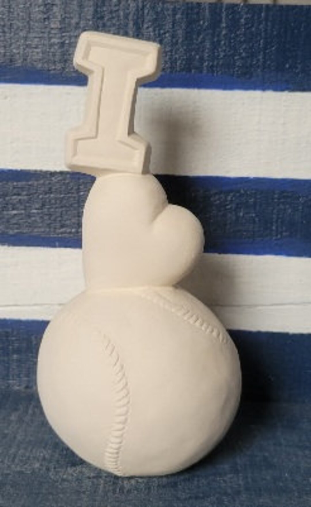 Ceramic Bisque Baseball Statue Ready to Paint. Unpainted Baseball ...