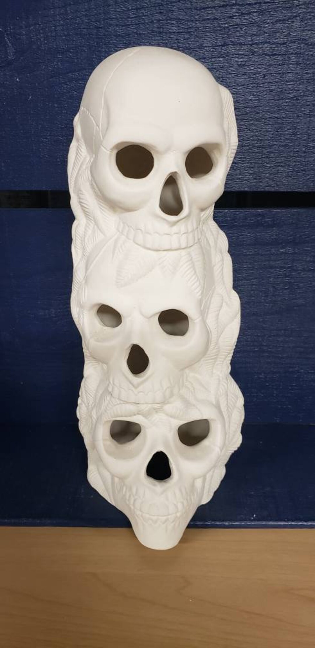 Ceramic Skull Stack Spooky Light up Halloween Fun Item- Skull Stack for ...