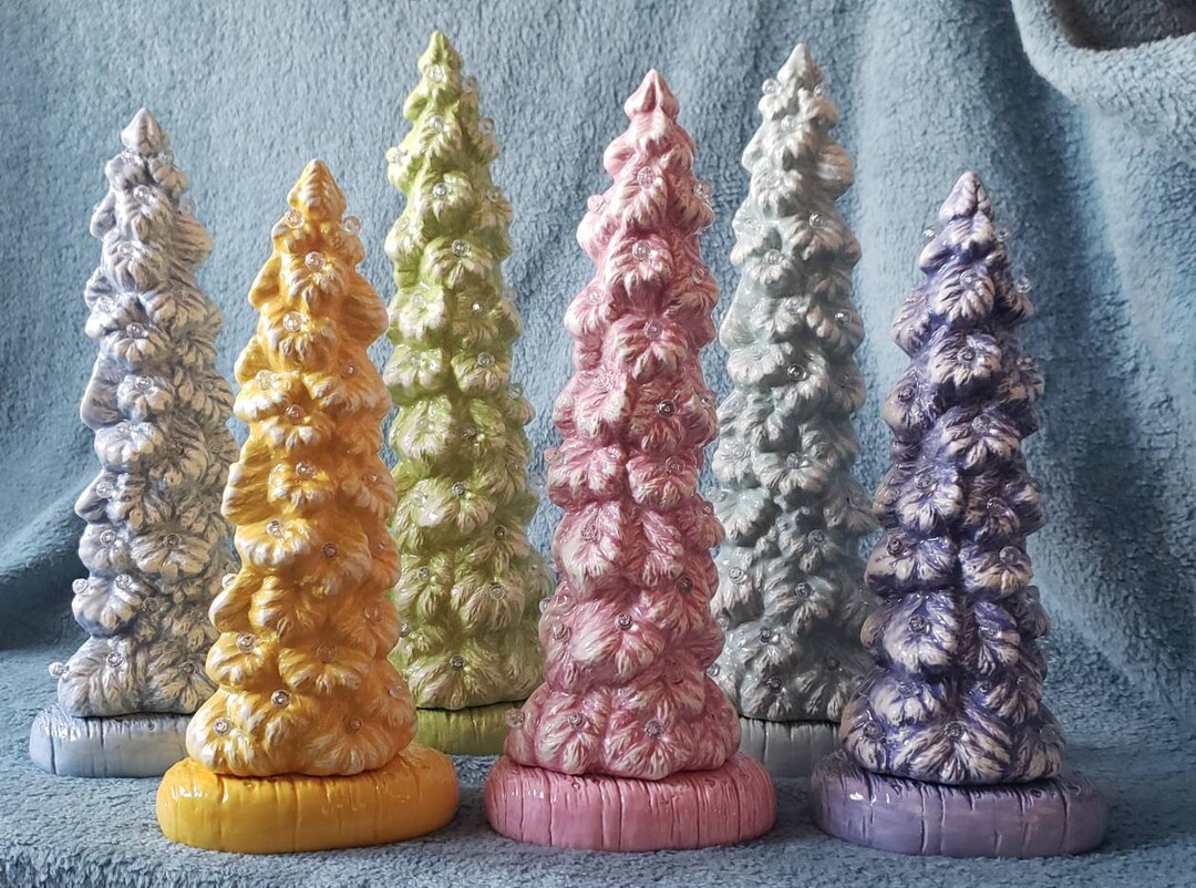 Slender Ceramic Pencil Trees With Bases. Various Sizes of Limited Glaze ...