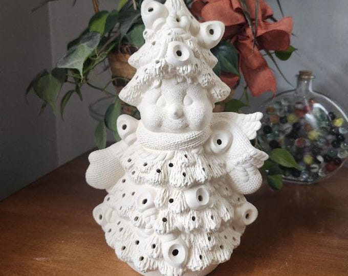 Ceramic Bisque Snowlady Christmas Tree Ready to Paint and Complete by ...