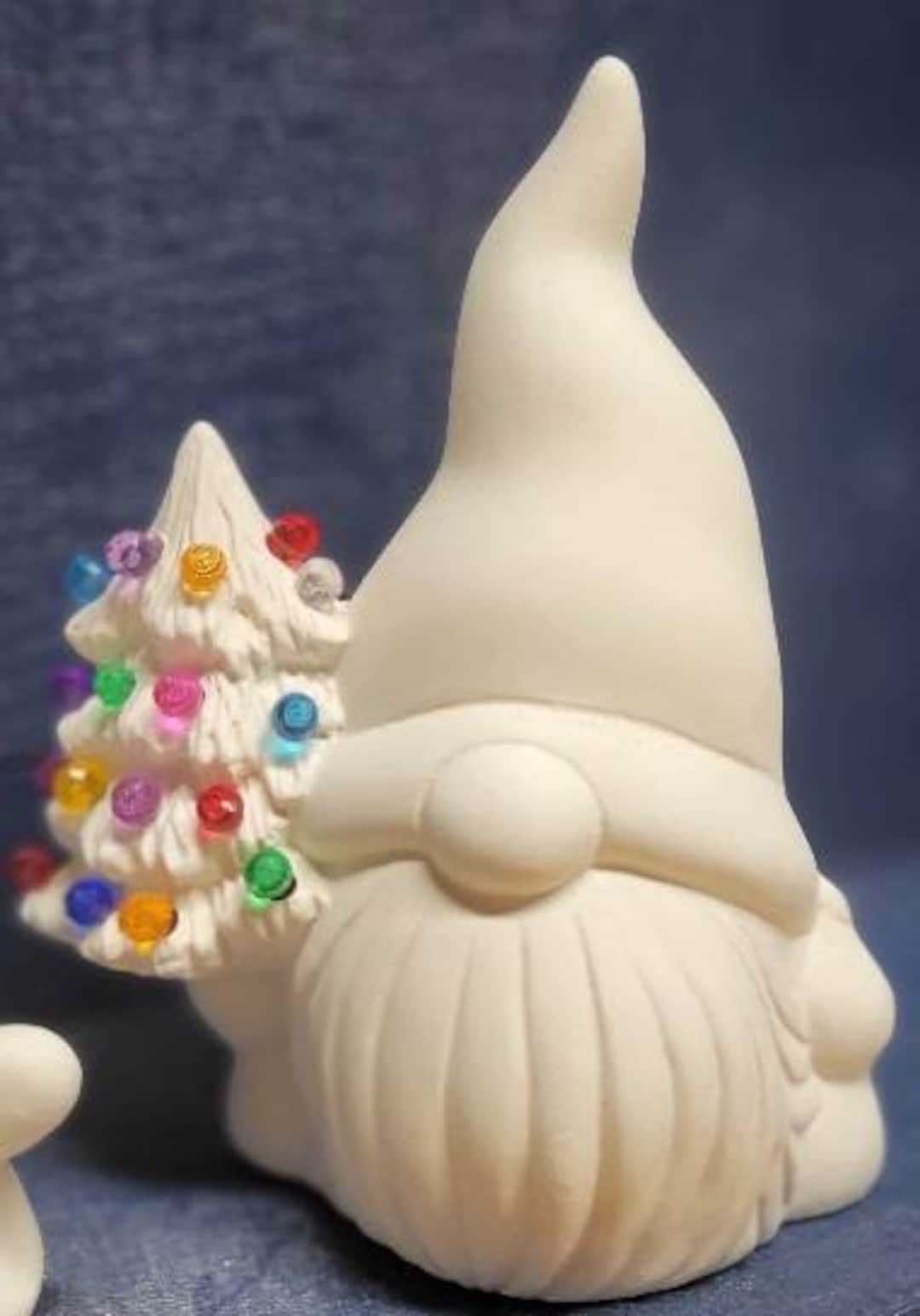 Ceramic Bisque Gnome With Tree Ready to Paint - Garden Gnome ...