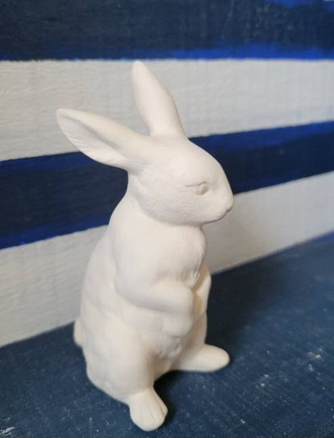 Ceramic Bisque Ready to Paint Easter Bunny Rabbit. Poured From Vintage ...
