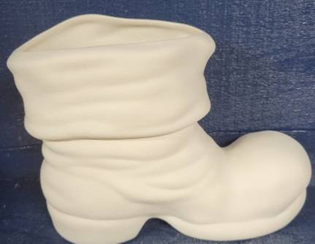Ceramic Bisque Santa Boot Unpainted, Ready for You to Paint or Glaze ...
