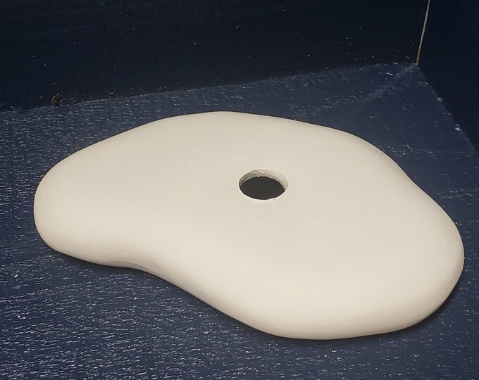 Glazed Ceramic Christmas Tree Base Plain Oval Flat Bean Shape- Ceramic ...