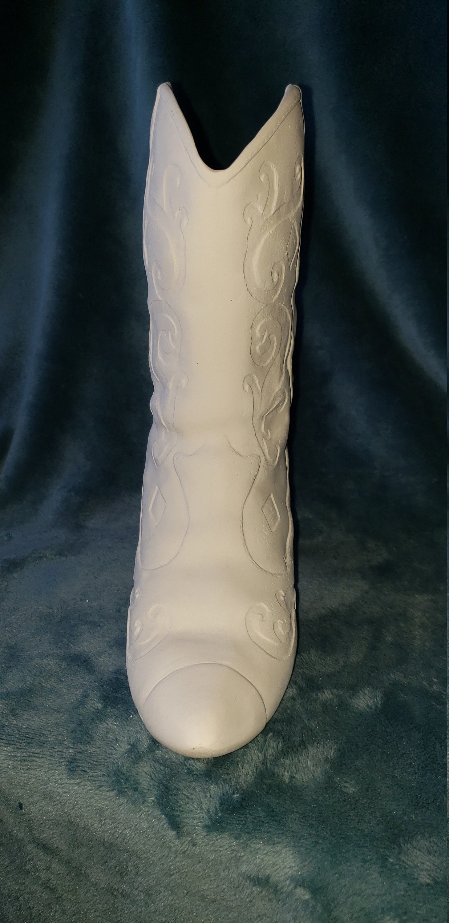 Ceramic Bisque Cowboy Boot Ready to Paint - Western Boot - Cowboy Boot ...