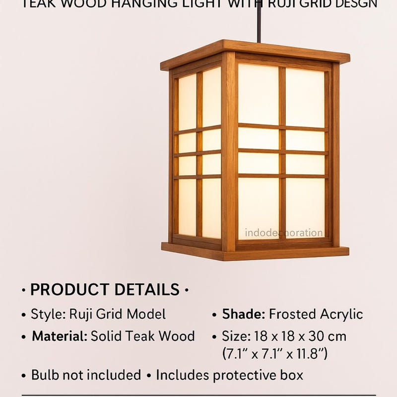 Japanese Ceiling Light - Etsy