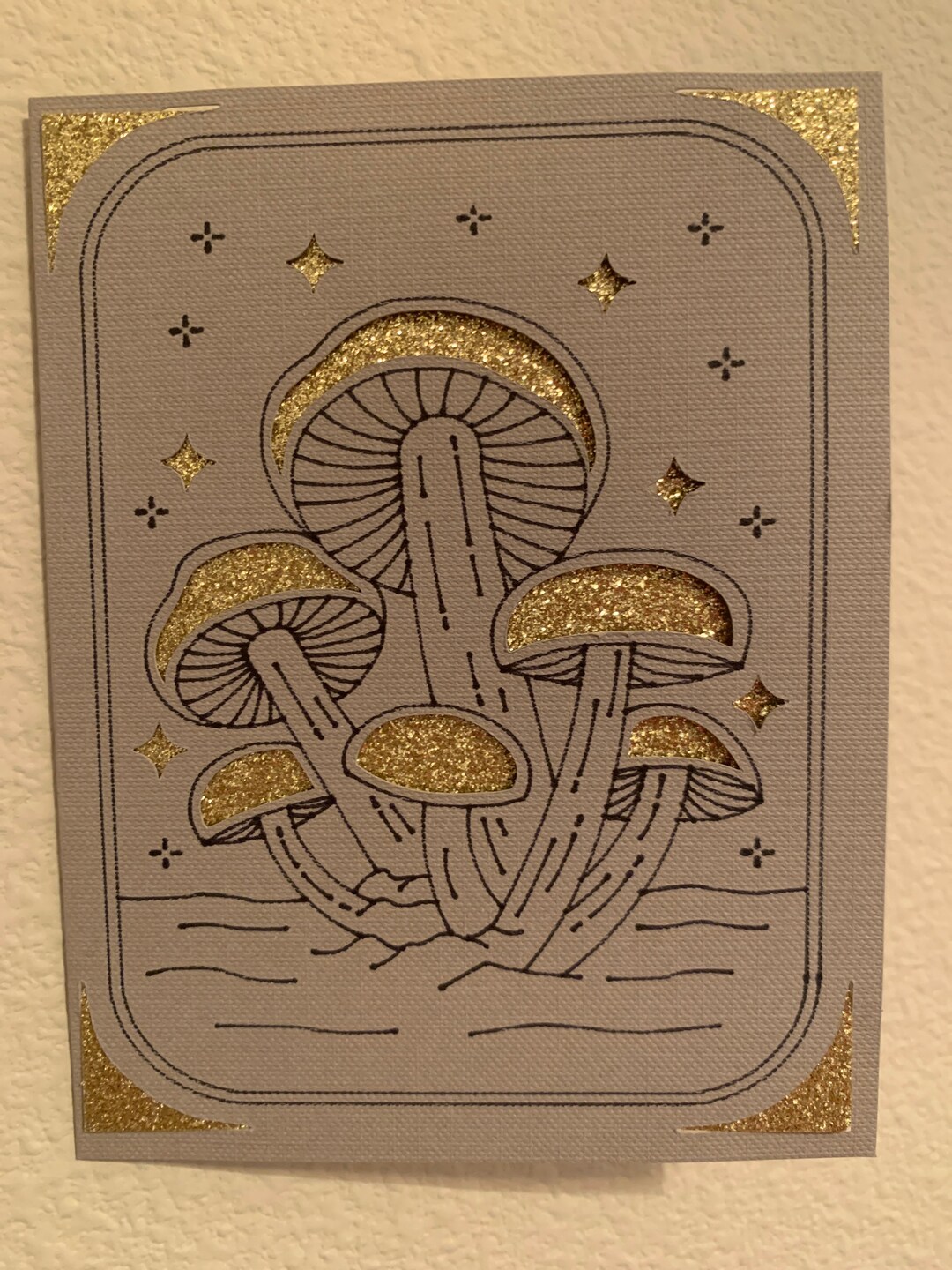 Mushroom Card - Etsy