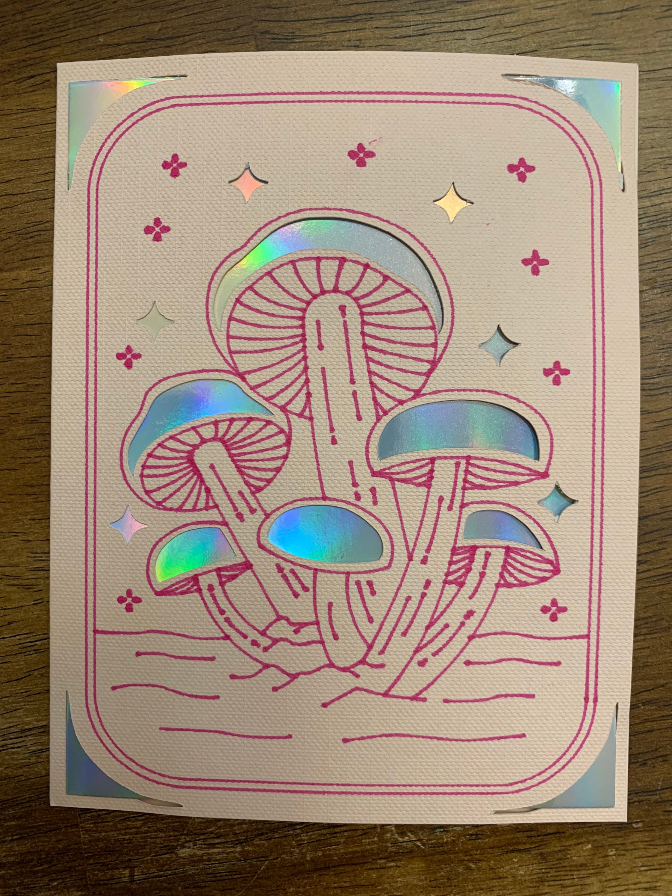 Mushroom Card - Etsy