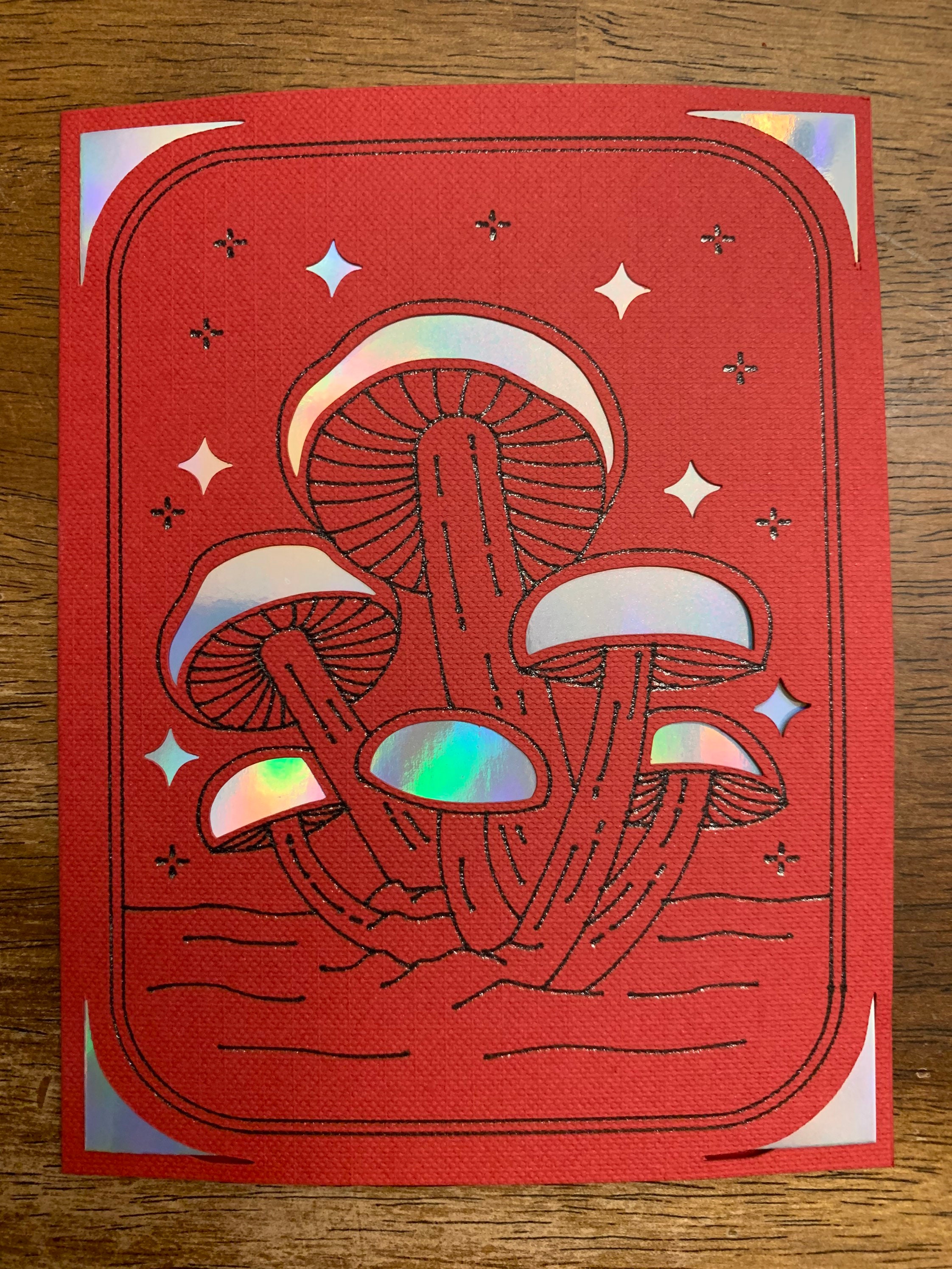 Mushroom Card - Etsy