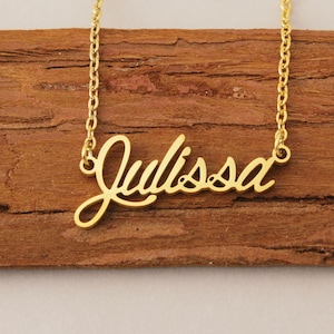 Personalized Name Necklace, Custom Initial Necklace, Gold Name Neckalce ...