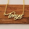 Custom Name Necklace, Sam Nameplate Necklace, Personalized Letter Name ...