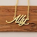 Name Necklace, Custom Ally Name Necklace, Minimalist Necklace, Women ...