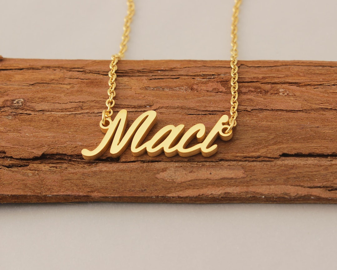 Name Necklace, Maci Name Necklace Customized, Dainty Necklace, Grandma ...