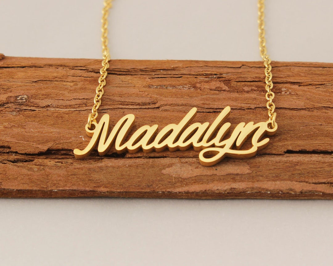 Custom Name Necklace, Name Necklace for Madalyn, Dainty Necklace ...