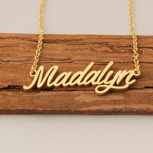 Custom Name Necklace, Name Necklace for Madalyn, Dainty Necklace ...