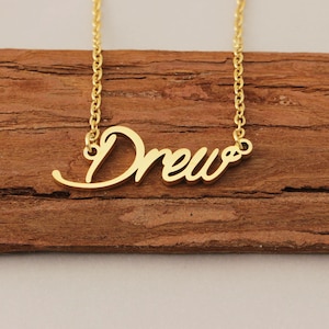 Name Necklace, Drew Nameplate Necklace, Initial Necklace for Girls ...