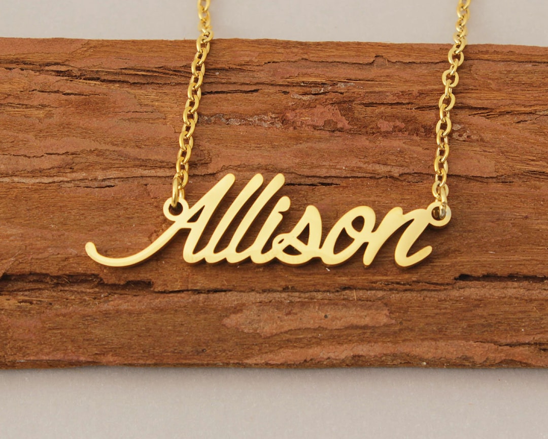 Allison Name Necklace, Nameplate Necklace Personalized, Necklaces for ...
