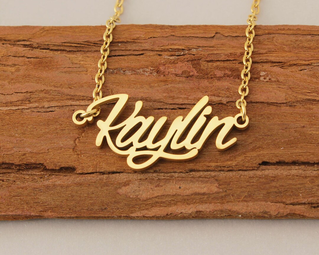 Custom Name Necklace, Nameplate Necklace, Engraved Necklace, Friendship ...