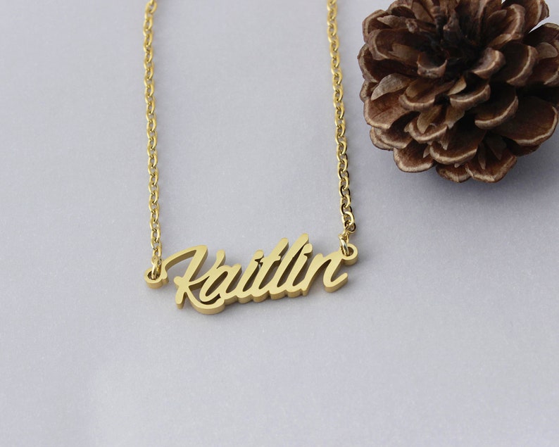 Name Necklace Custom Name Necklace Name Necklace Gold | Etsy