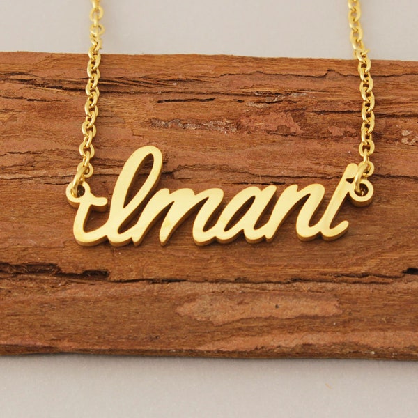 Nameplate Necklace - Etsy