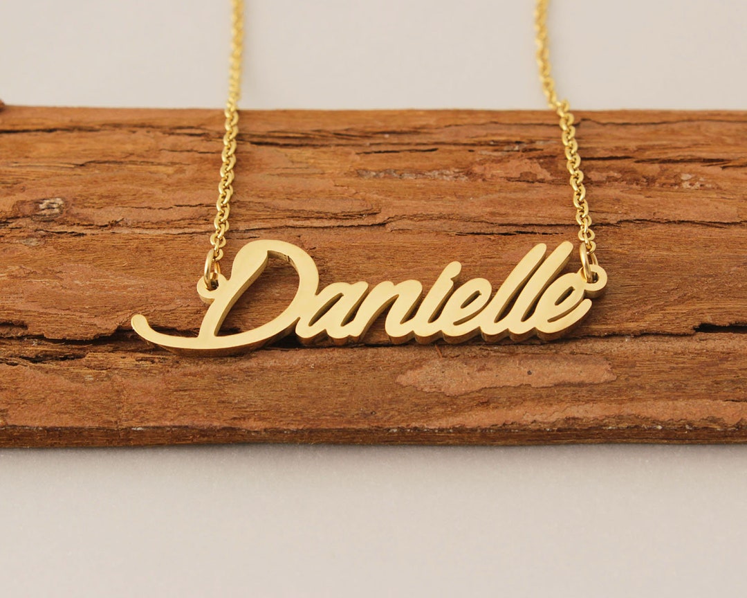 Danielle Name Necklace, Personalized Initial Necklace, Necklace With ...